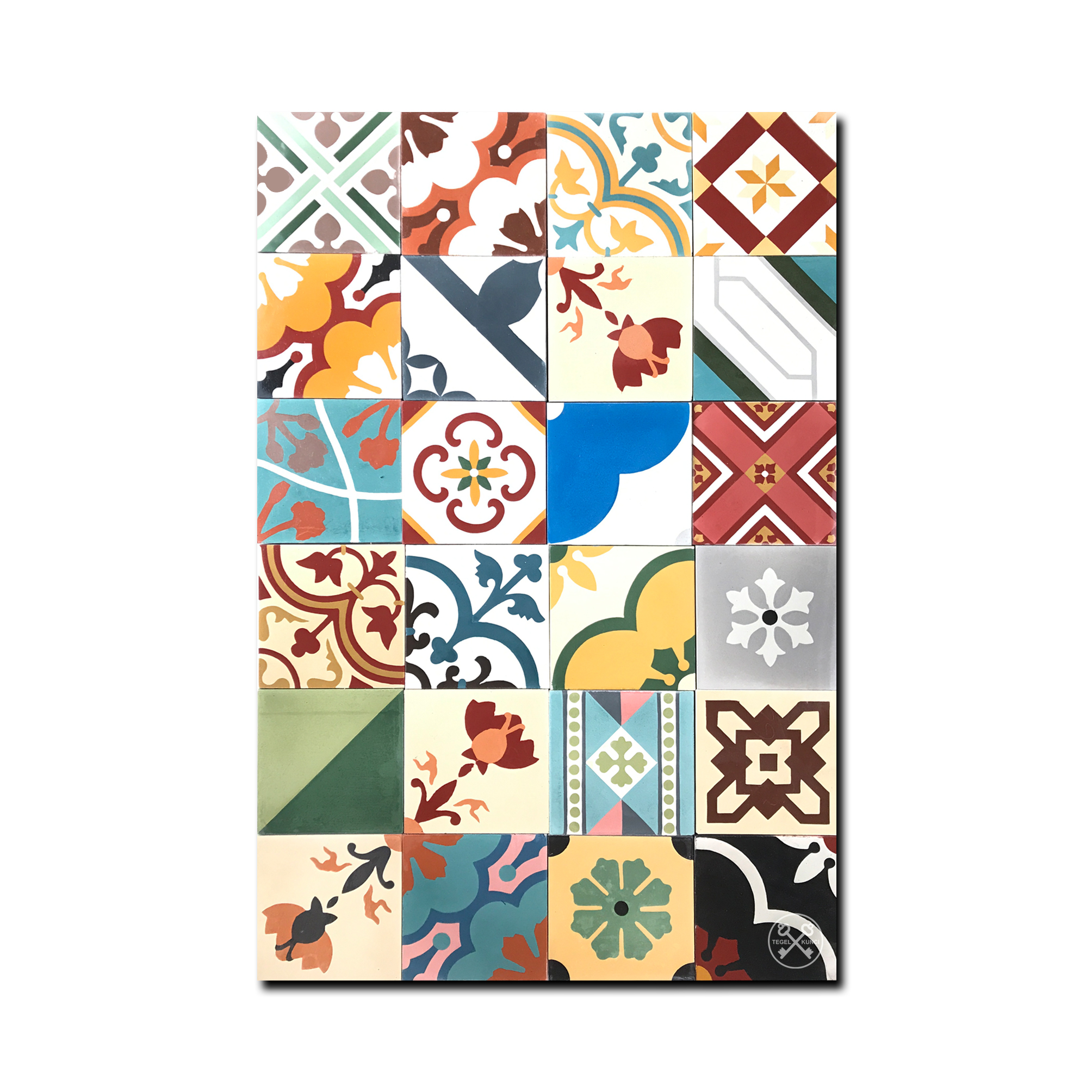 Mix Motif - 20 x 20 cm - Tegel Kunci